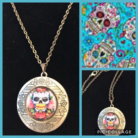 Jewelry | Sugar Skull Locket Necklace | Poshmark